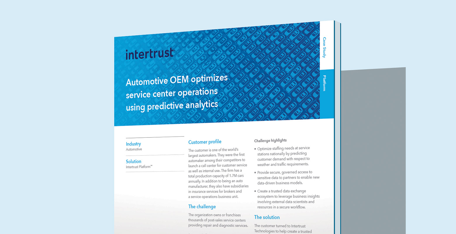 Automotive OEM optimizes service center operations using predictive analytics – Intertrust ...